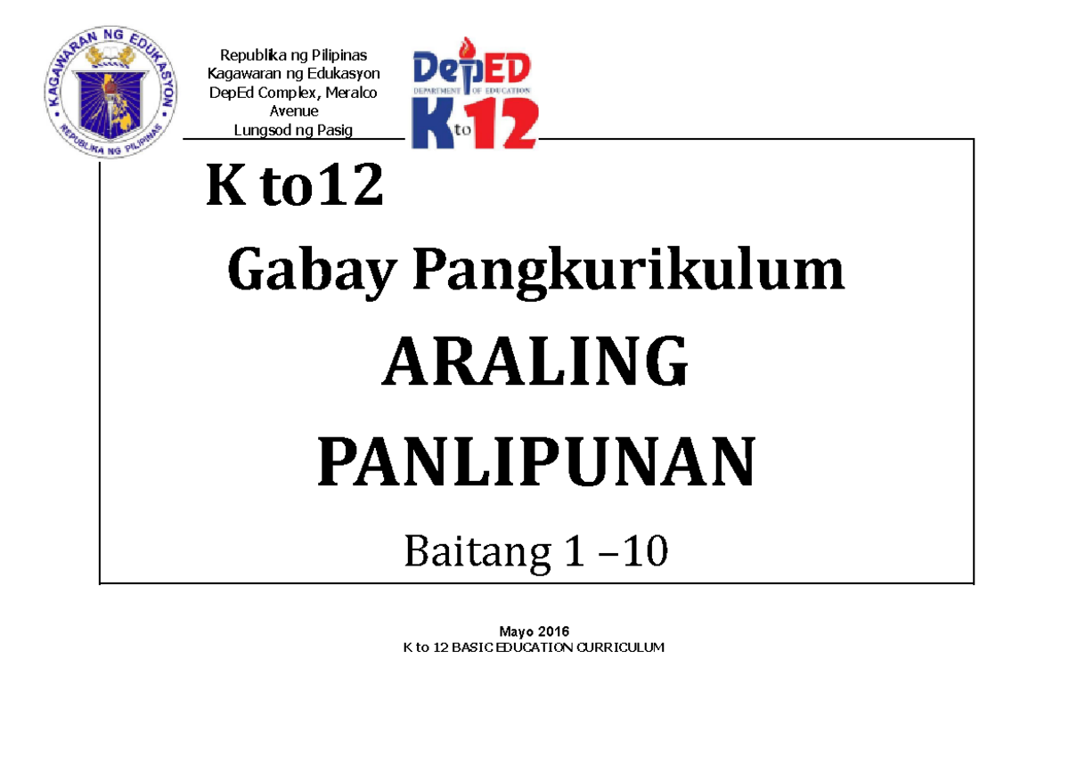 AP-CG - curriculum guide - Republika ng Pilipinas Kagawaran ng ...