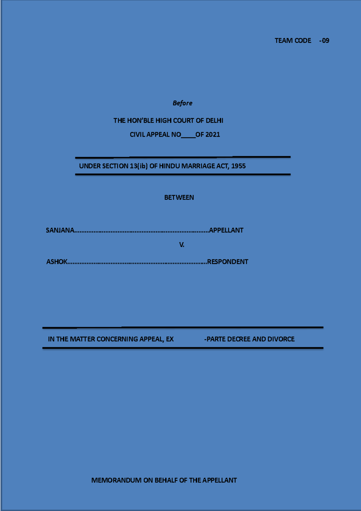 Moot memo sem 4 - moot - Page 1 4 TH RBUSL NATIONAL MOOT COURT ...