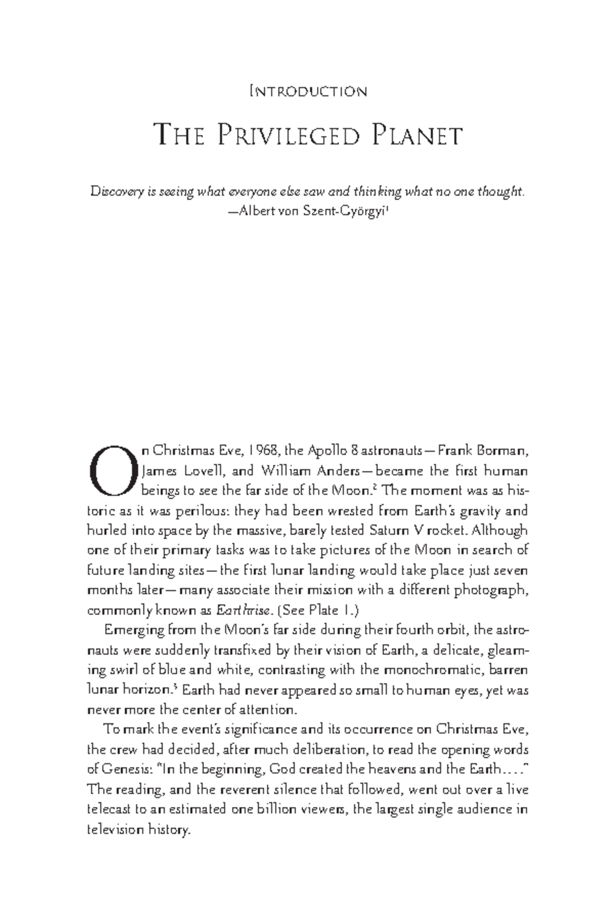 Lect01 The Privileged Planet - INTRODUCTION THE PRIVILEGED PLANET ...