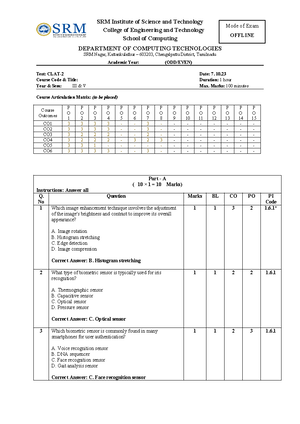 AI Endsem 1 - Previous year papers for AI - Artificial Intelligence - Studocu