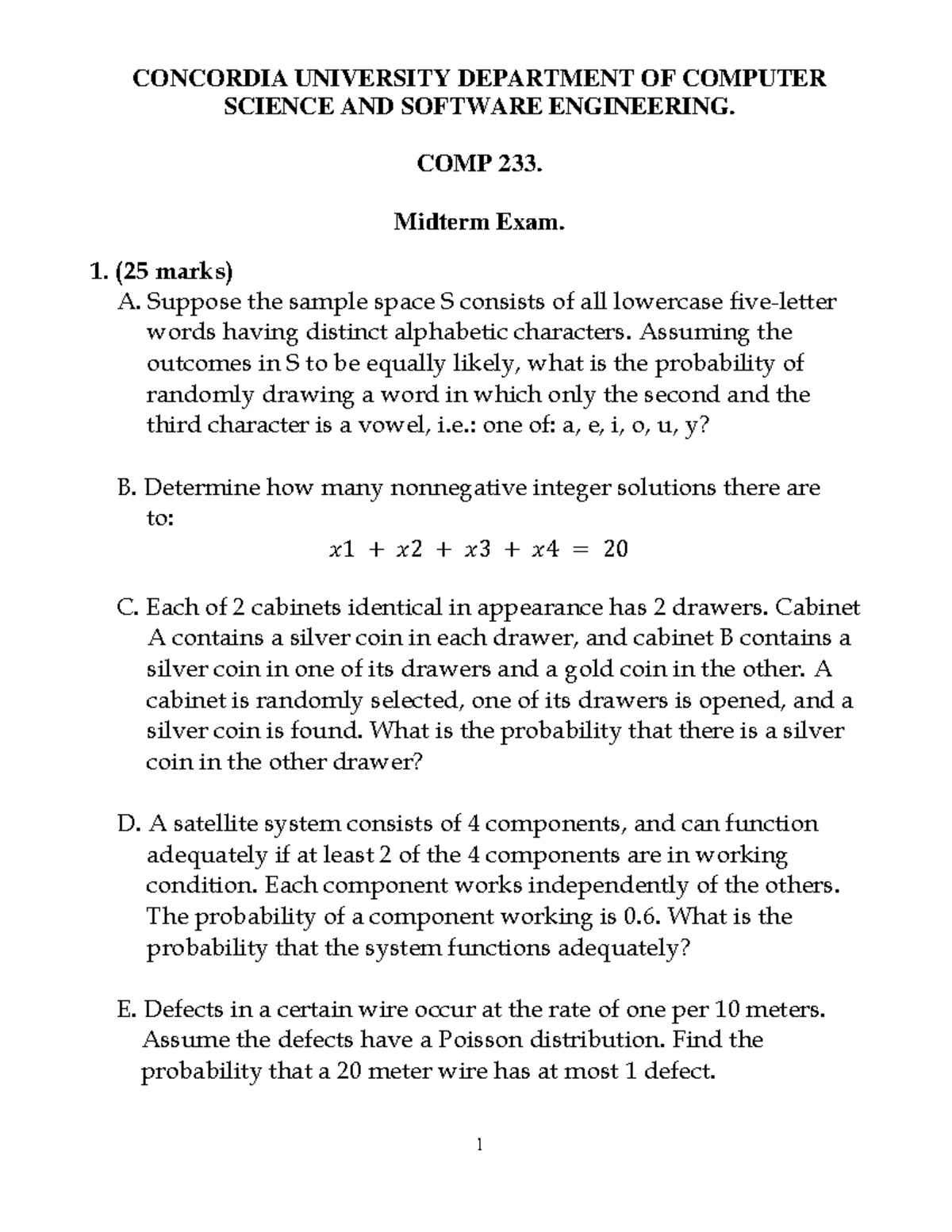 Midterm exam April 2019, questions and answers - CONCORDIA UNIVERSITY ...