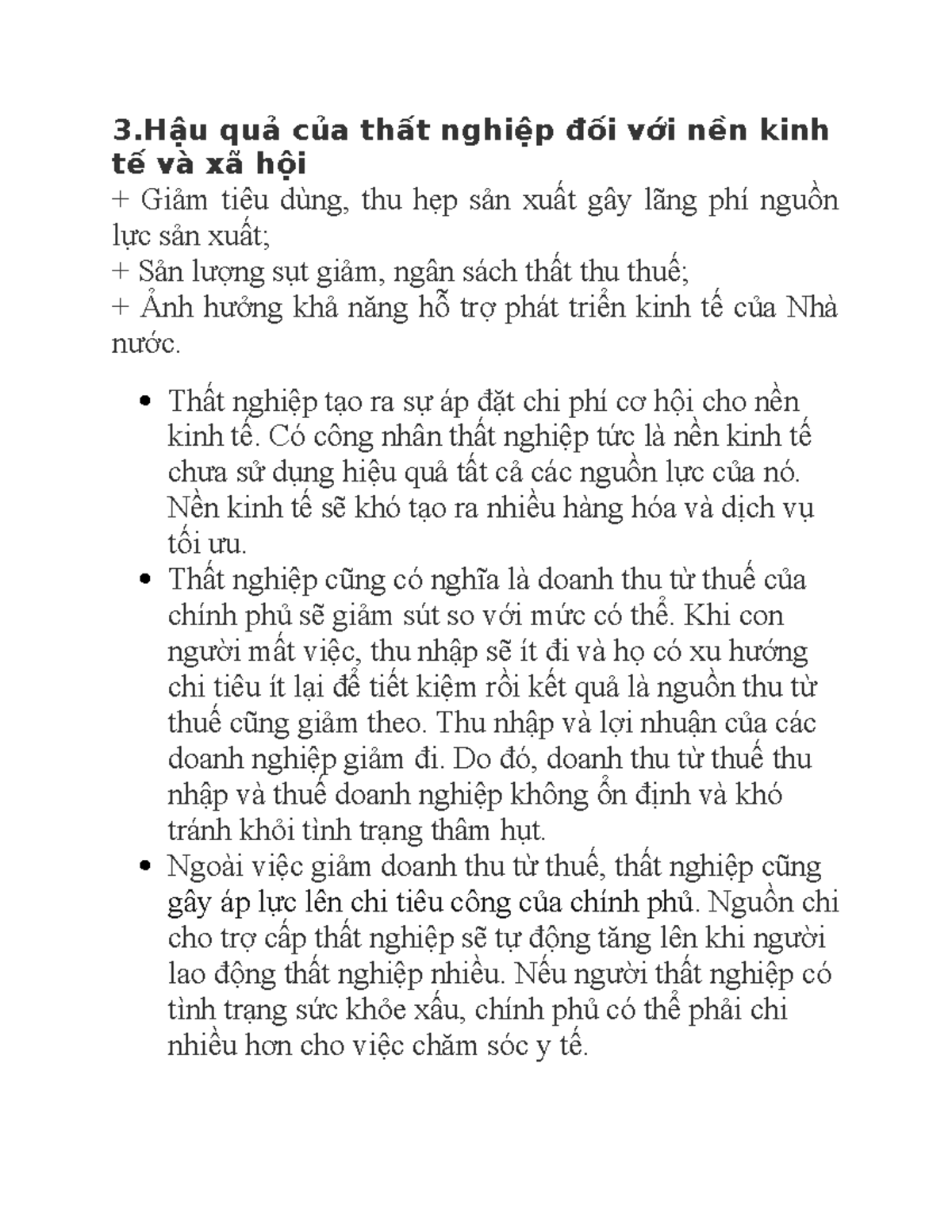 Gdktpl Mtienle - Learning - 3ậu quả của thất nghiệp đối với nền kinh tế ...