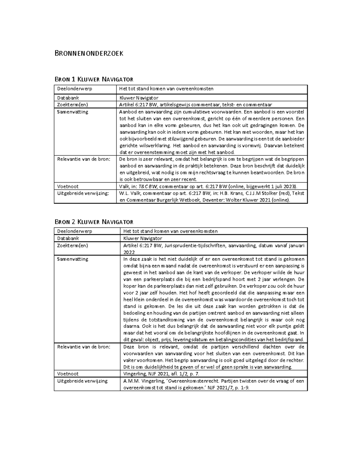 Sdaeq - wreef - BRONNENONDERZOEK BRON 1 KLUWER NAVIGATOR Deelonderwerp ...