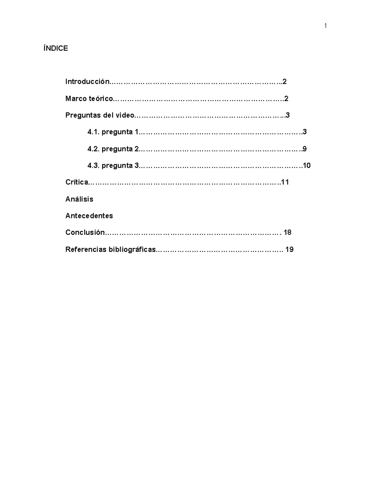 Informe 1 APA - introduccion a la medicina - ÍNDICE - Studocu