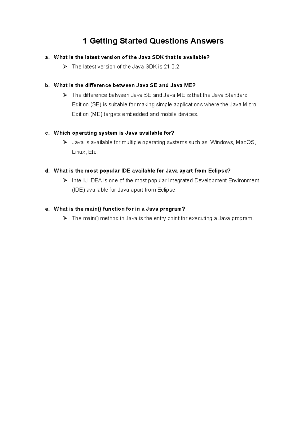 1 Getting Started Questions Answers - What is the latest version of the ...