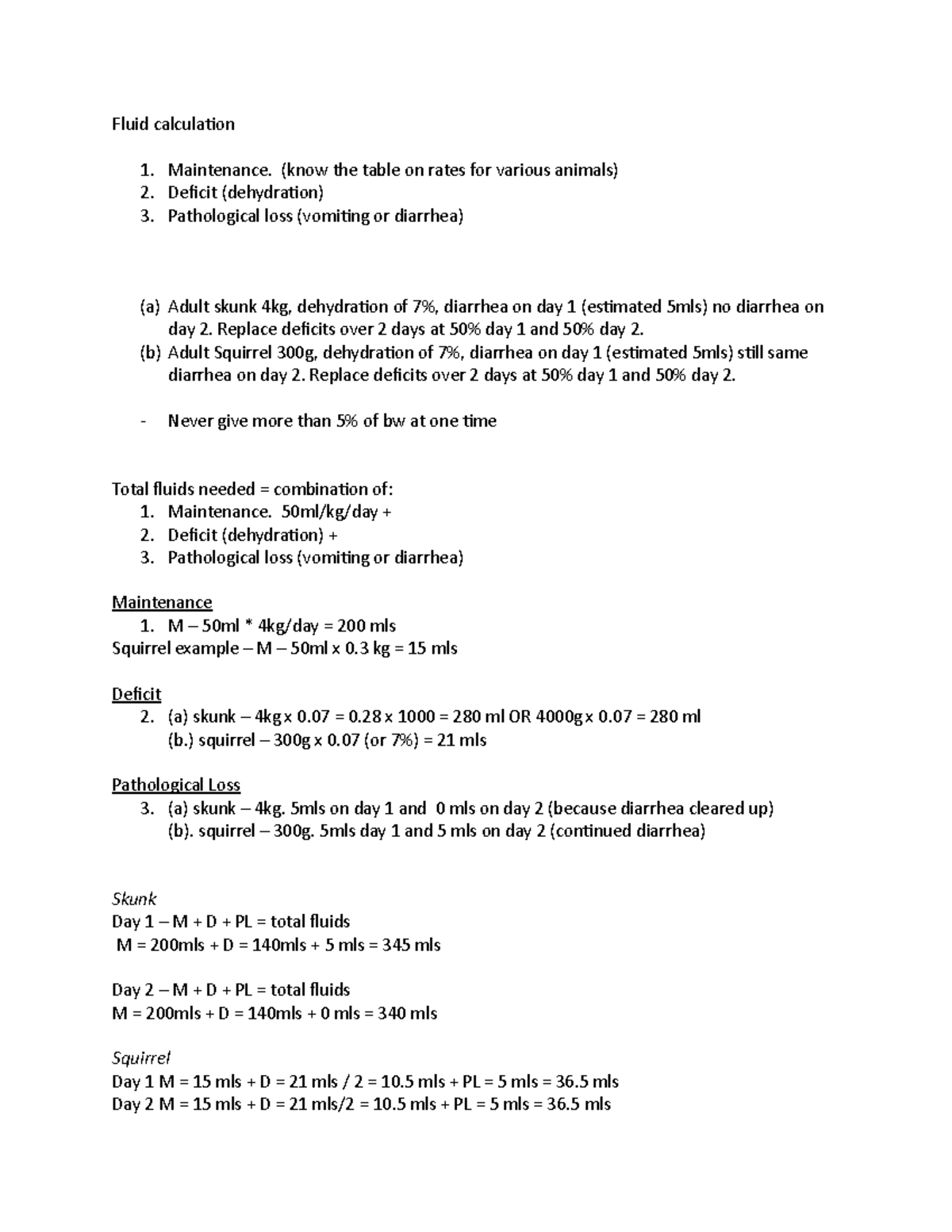 Fluid calculation examples from the Zoom call today - Fluid calculation ...