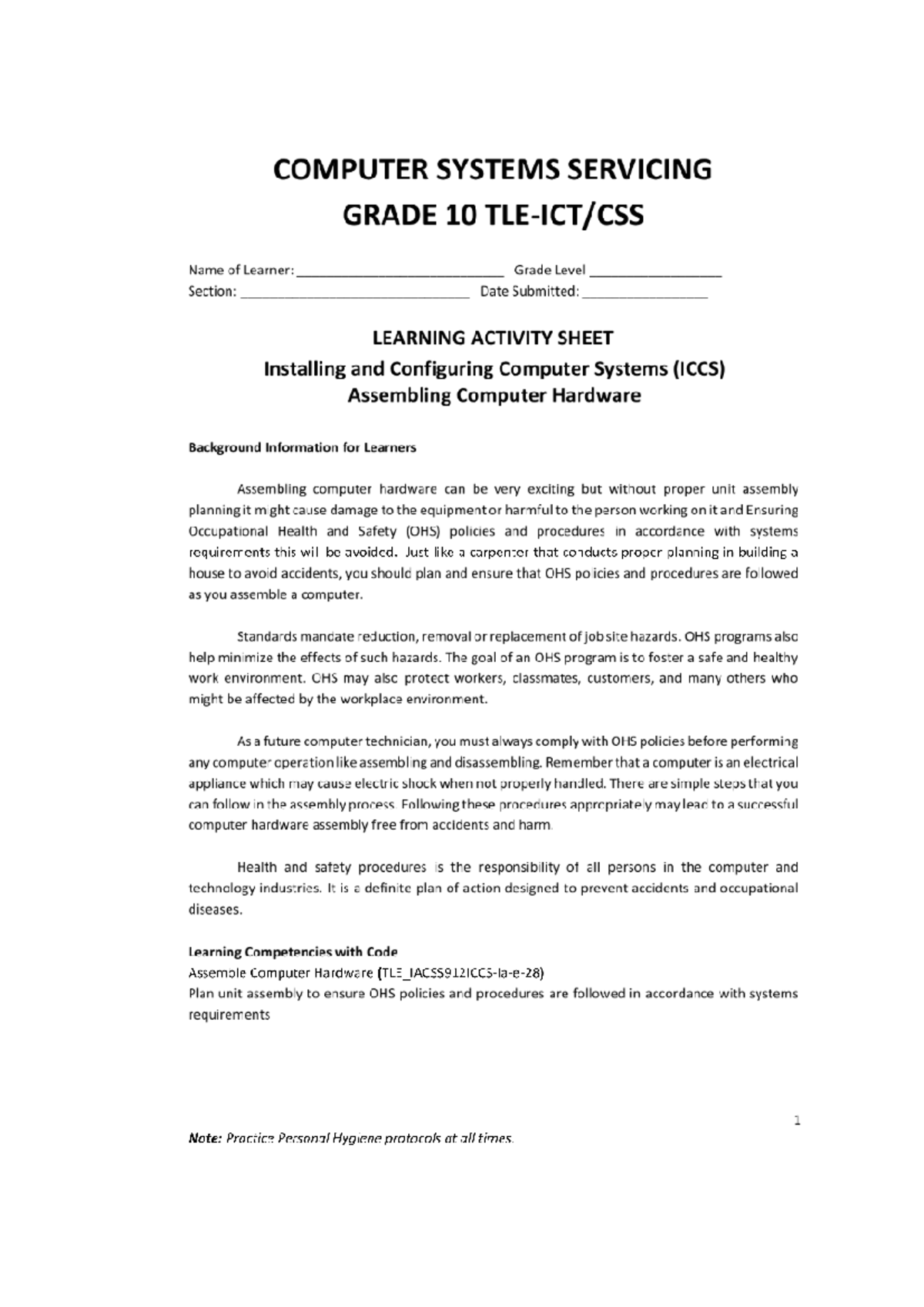 Activity 2 - activities for ict - information technology - Studocu