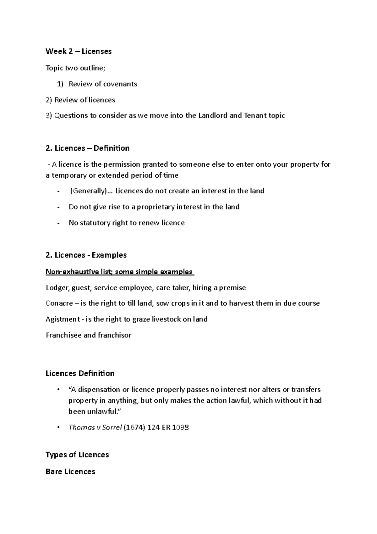 Advanced Property 2023 Week 2 Licenses - Week 2 – Licenses Topic two ...