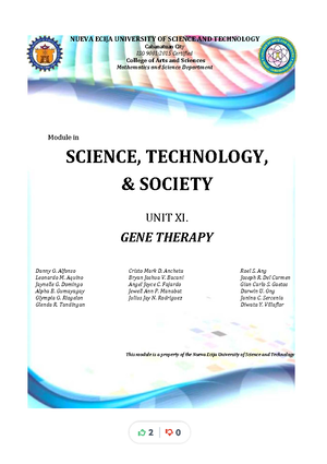 Sts-module-11-gene-therapy compress - Introduction: The genes in your ...