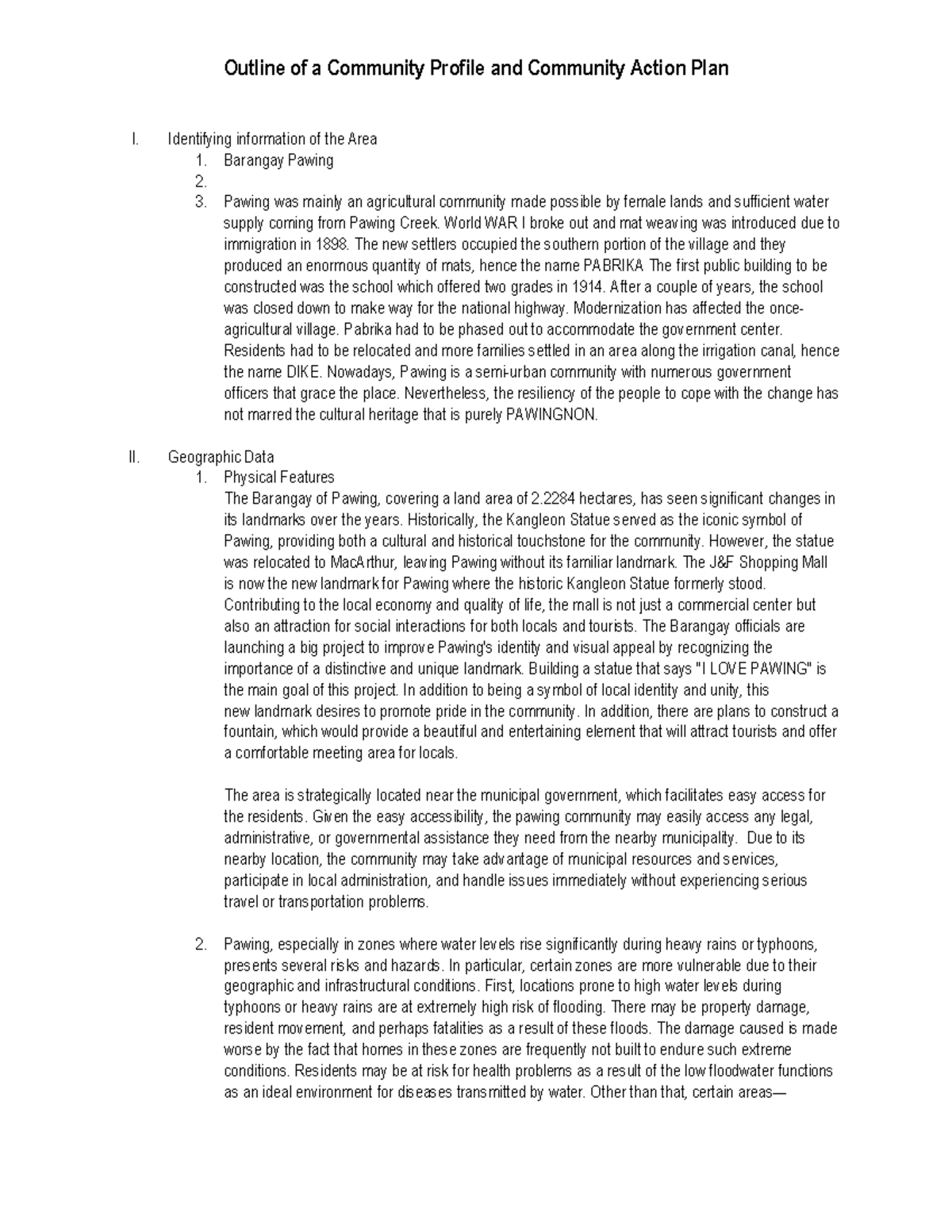 Community-G1 - dshbdsjdsn - Outline of a Community Profile and ...