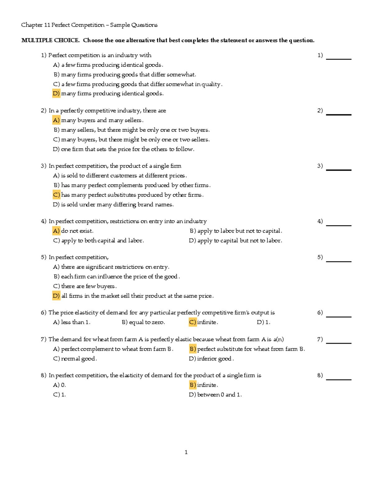 Micro test largo - notas - Chapter 11 Perfect Competition - Sample ...