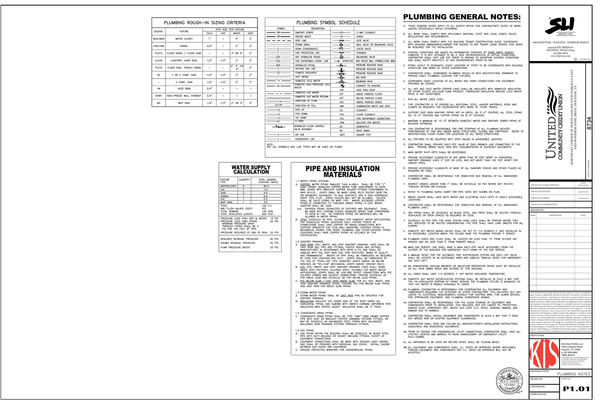 Vdocument - i dunno about this - PLUMBING GENERAL NOTES: PIPE AND ...