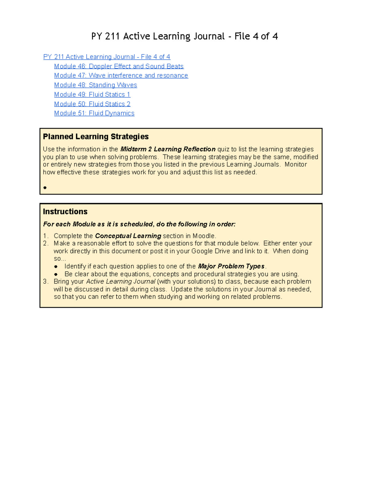 PY 211 Active Learning Journal - For The Final Exam - [Your Name] - PY ...