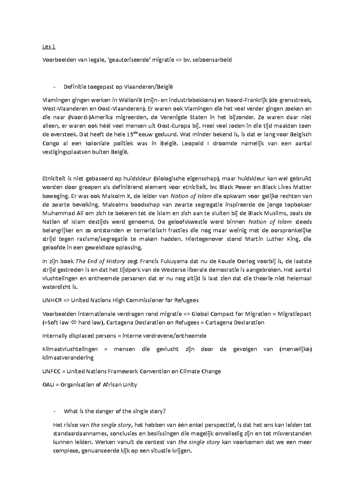 Notities Migratie, integratie - Migratie, integratie & diversiteit - UAntwerpen - Studocu