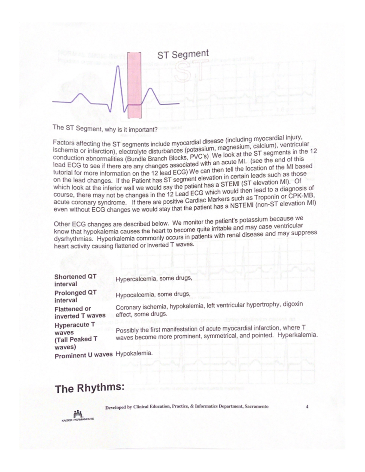Cardiac Tele notes The cardiac telemetry unit of a medical facility is ...