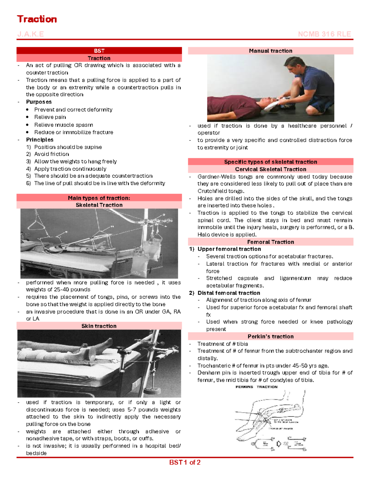 316 RLE Balance Skeletal Traction BST - Traction J.A.K NCMB 316 RLE BST ...