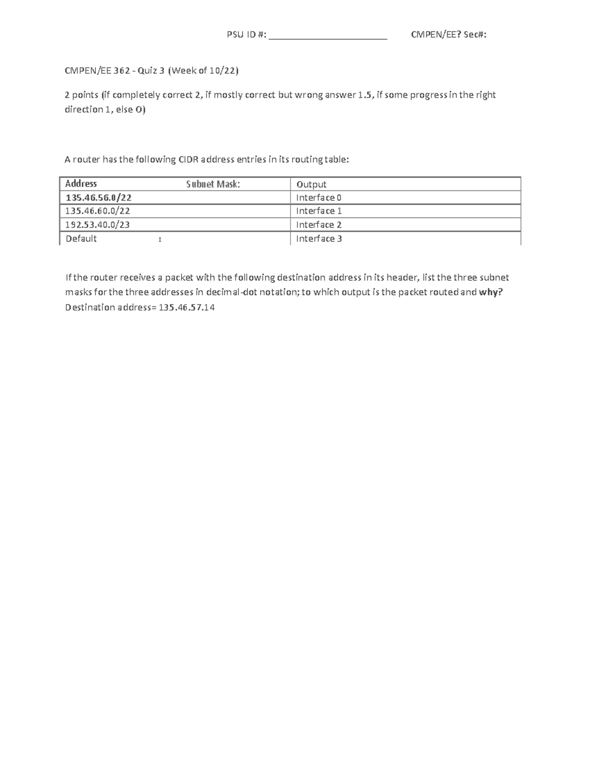 CSE 362 Quiz - Course SAT Questions (11212) - Edit Category Summaries ...