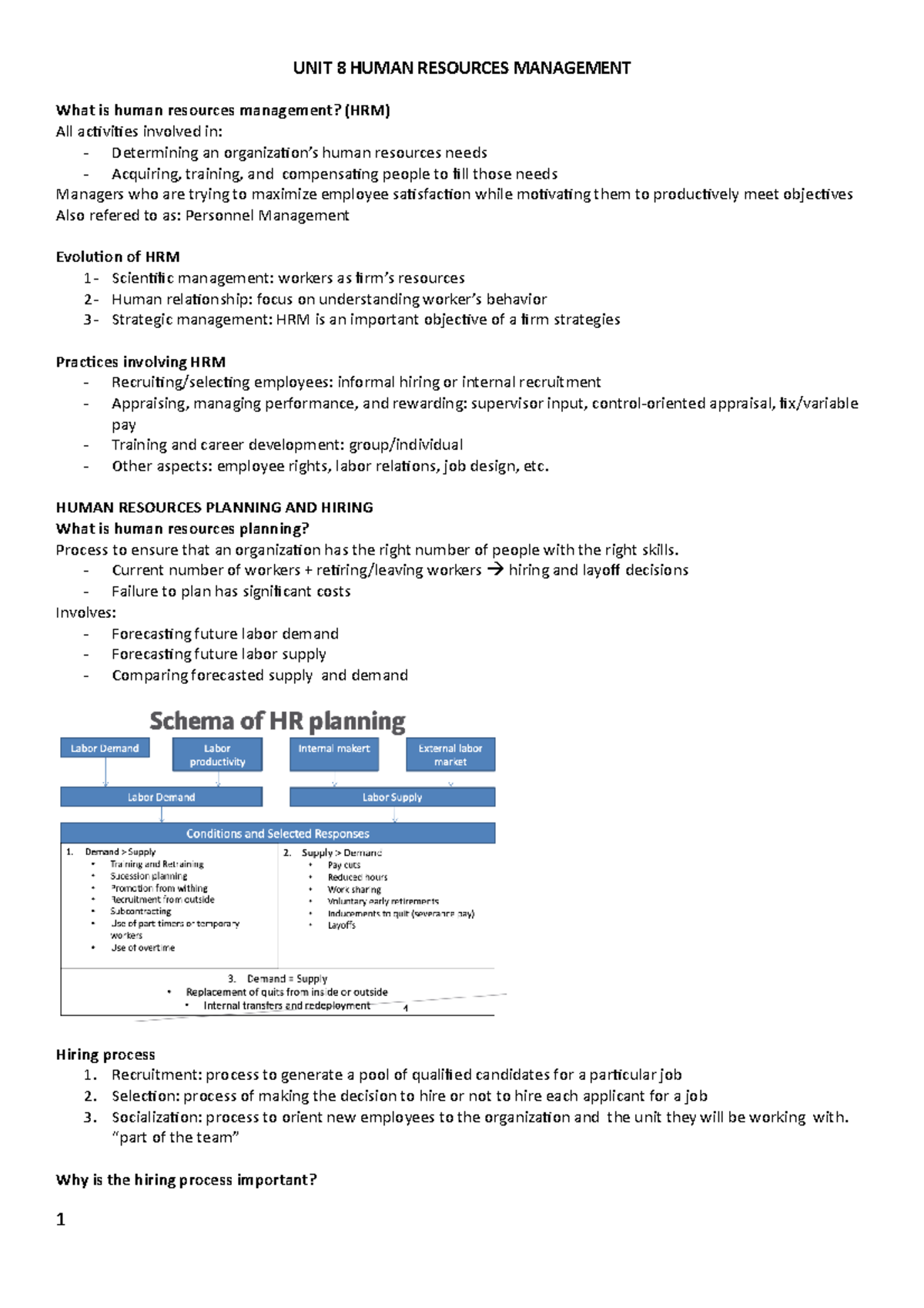 U-8 Human resources management - UNIT 8 HUMAN RESOURCES MANAGEMENT What ...