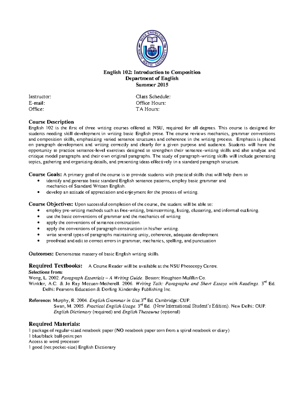 Introduction-to-Composition -ENG-102 - English 102: Introduction to ...