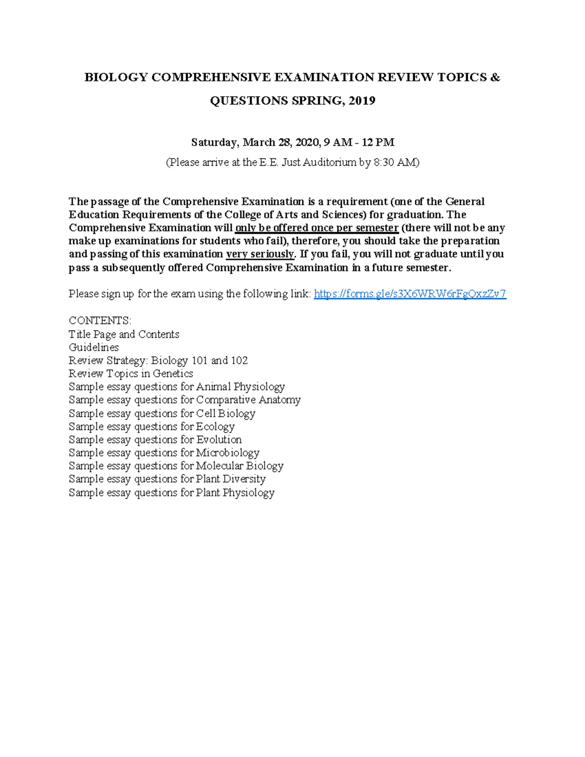 Biology Comprehensive Exam Review Guide Spring 2020 - BIOLOGY ...