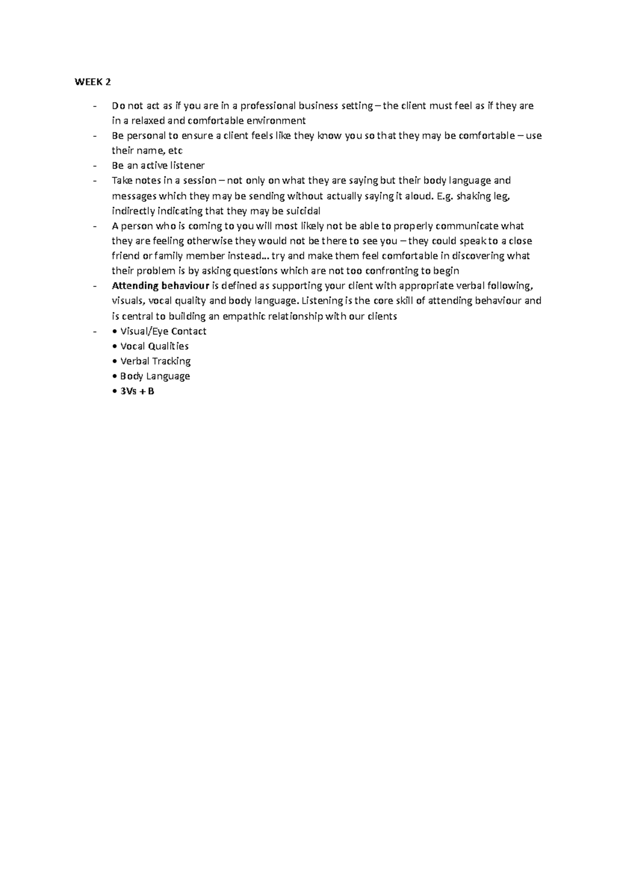 Tutorial Notes - WEEK 2 Do not act as if you are in a professional ...