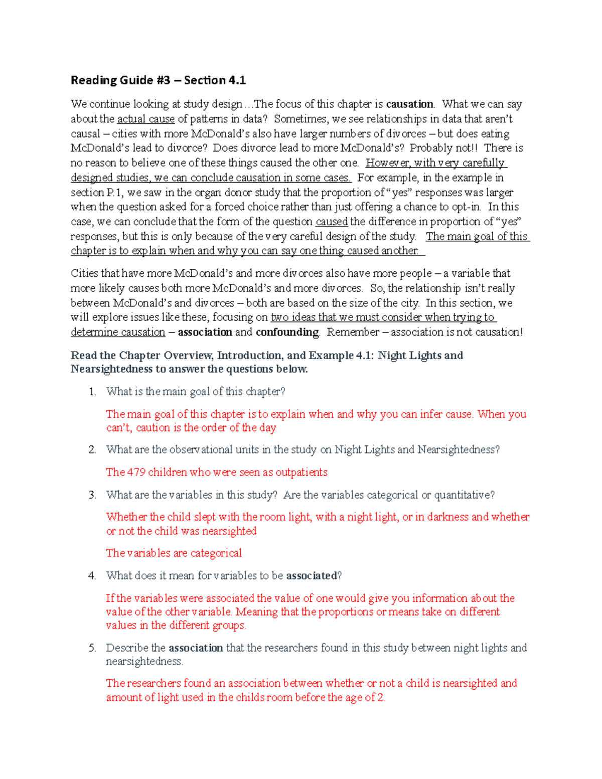 Reading guide #3 - Reading Guide #3 – Section 4. We continue looking at ...