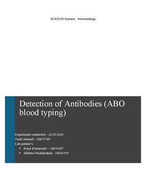 Lab report 3 - Immunology - Human thyroglobulin IgG ELISA Experiment ...