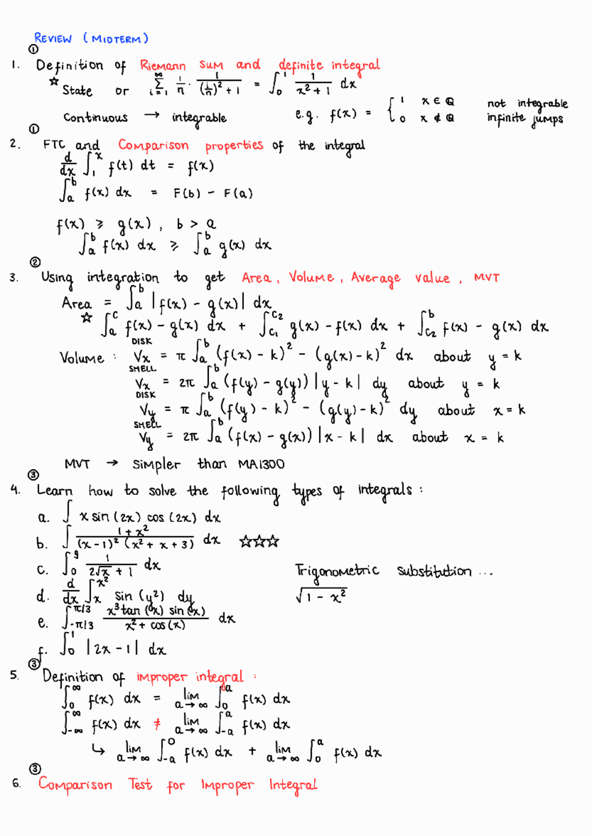 Midterm Review 240315 115134 - Enhan Calc & Linear Algebra II - Studocu