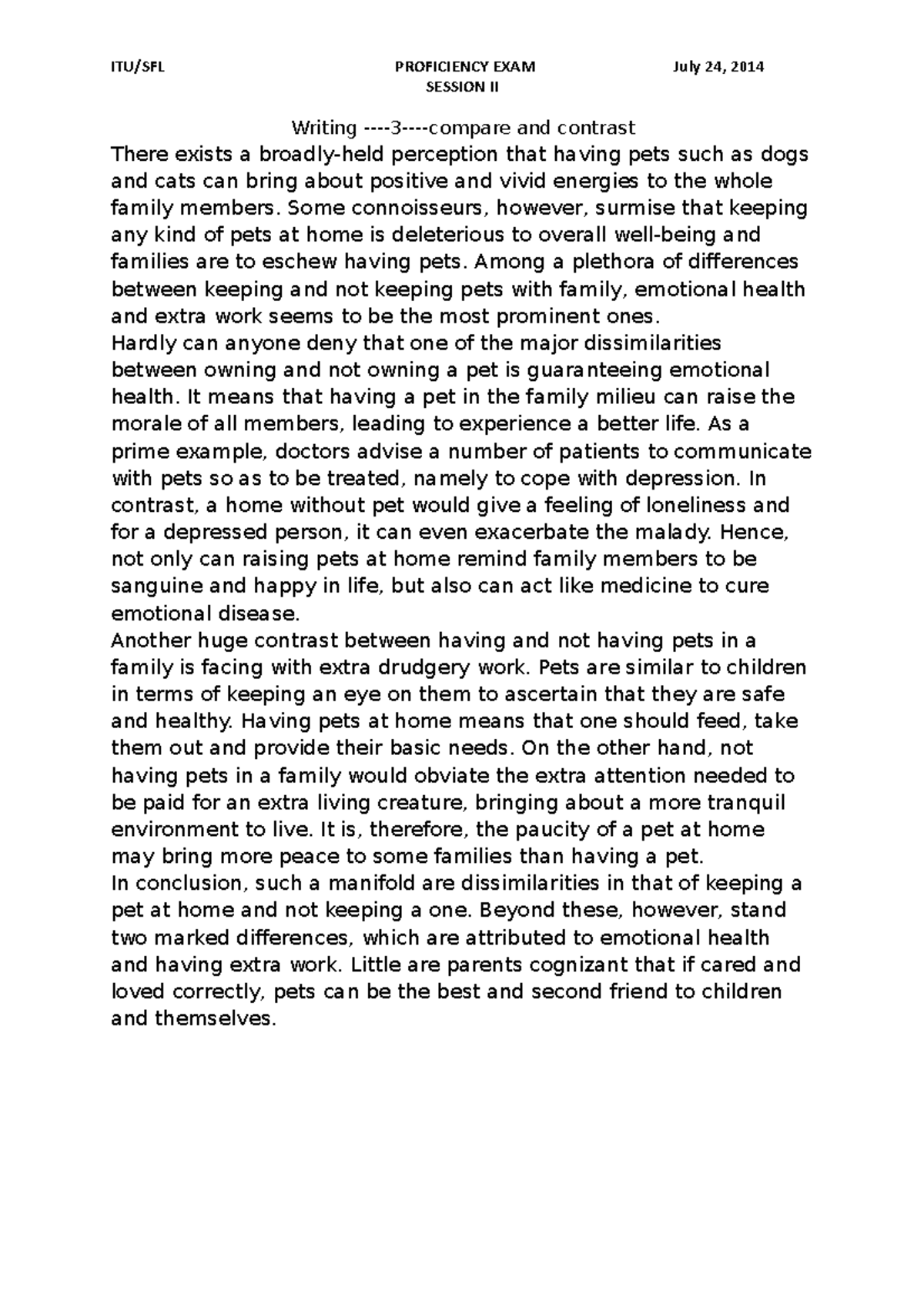 2014 July Proficiency Listening Text with note taking sheet - Linear ...