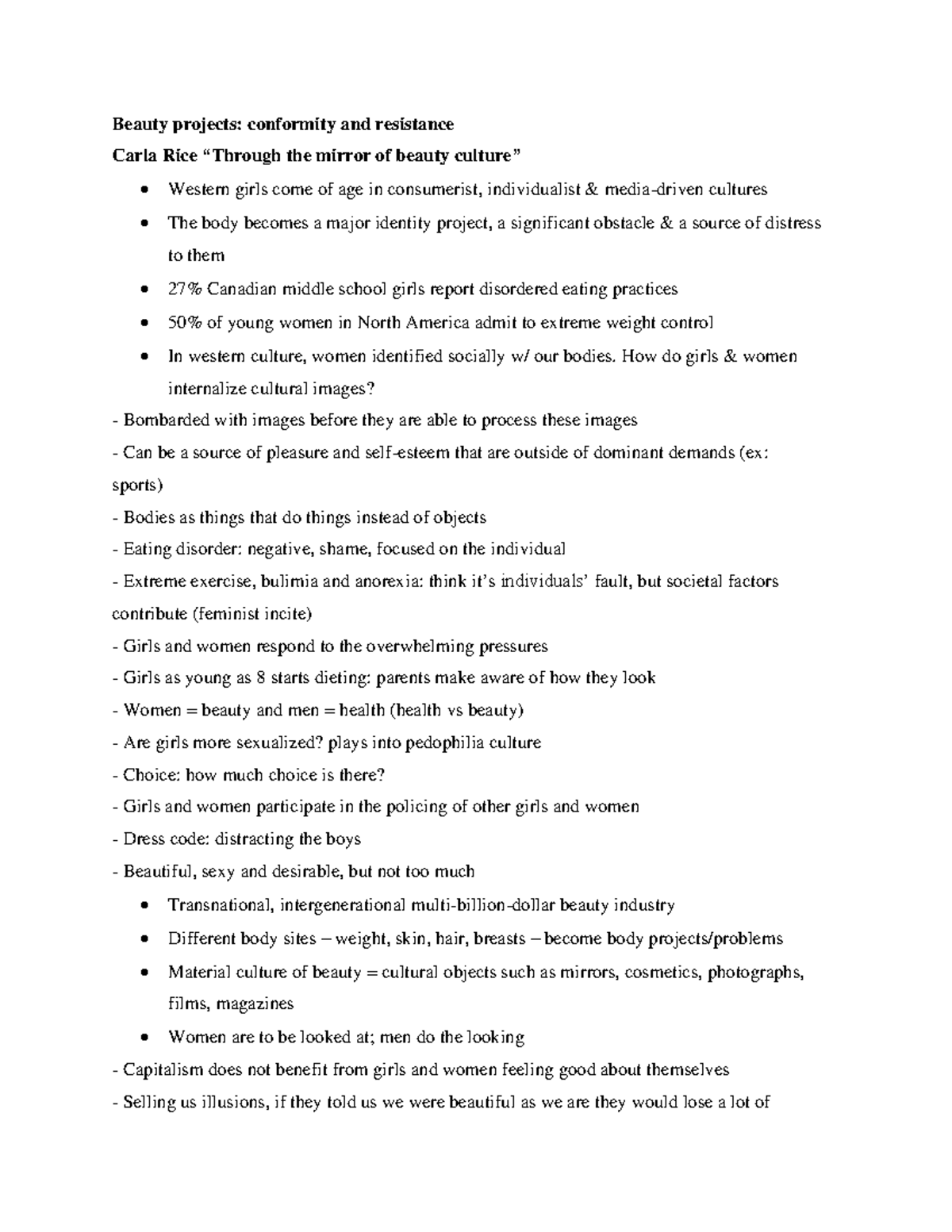 Beauty projects - conformity and resistance self-esteem in women ...