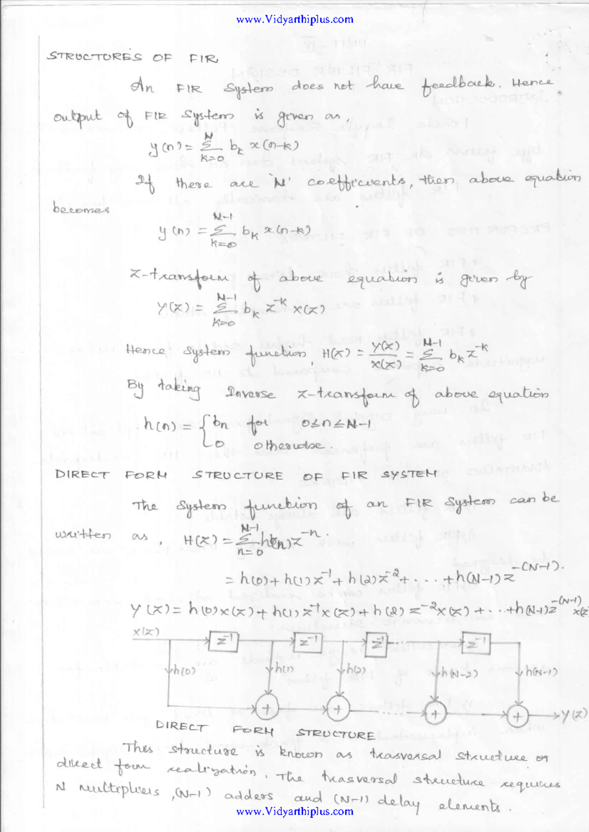 DSP Unit 4 - Digital signal processing note - Computer Science - Studocu