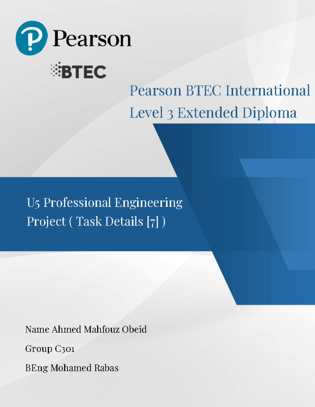 Task - a task i've done in my graduation project - U 5 Professional ...