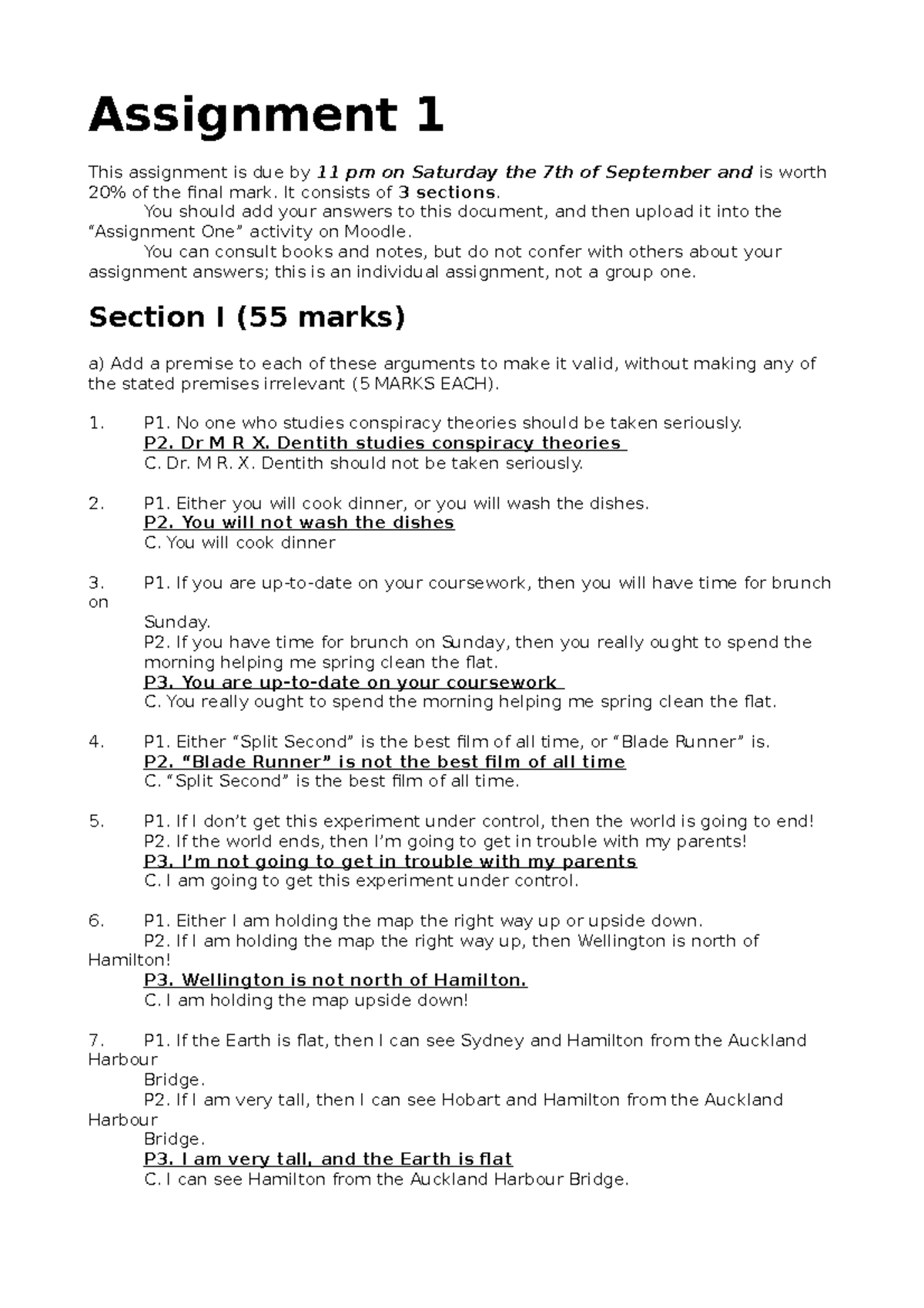 Assignment 1 - It consists of 3 sections. You should add your answers ...