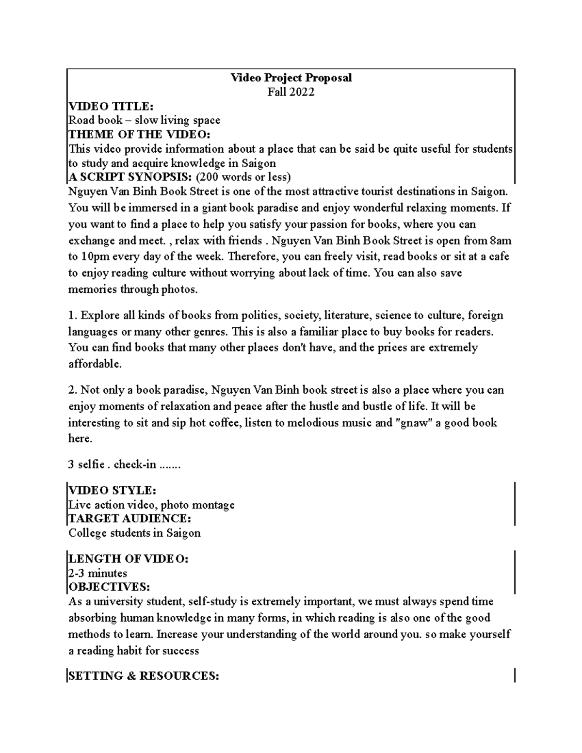 Video-Project-Proposal - Video Project Proposal Fall 2022 VIDEO TITLE ...