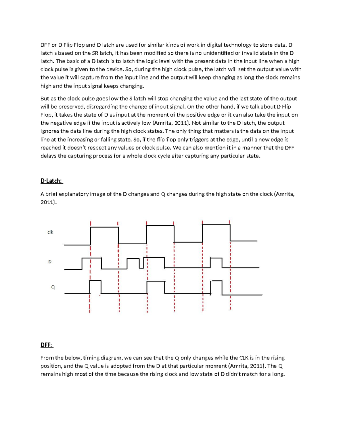 CS 1104 - DF 4 - Discussion Forum - DFF or D Flip Flop and D latch are ...