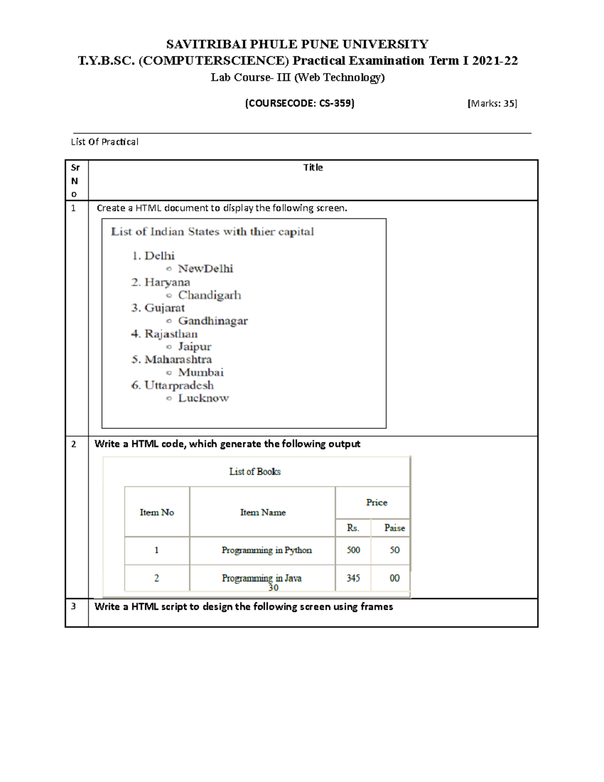 WT List Of Practical - ... - T.Y.B. (COMPUTERSCIENCE) Practical ...
