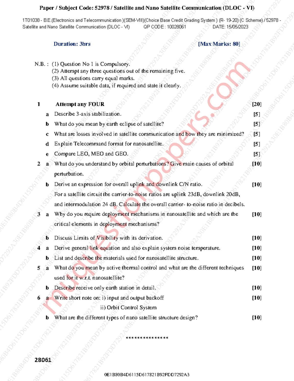 Be electronics-and-telecommunication semester-8 2023 may dloc-vi - Studocu