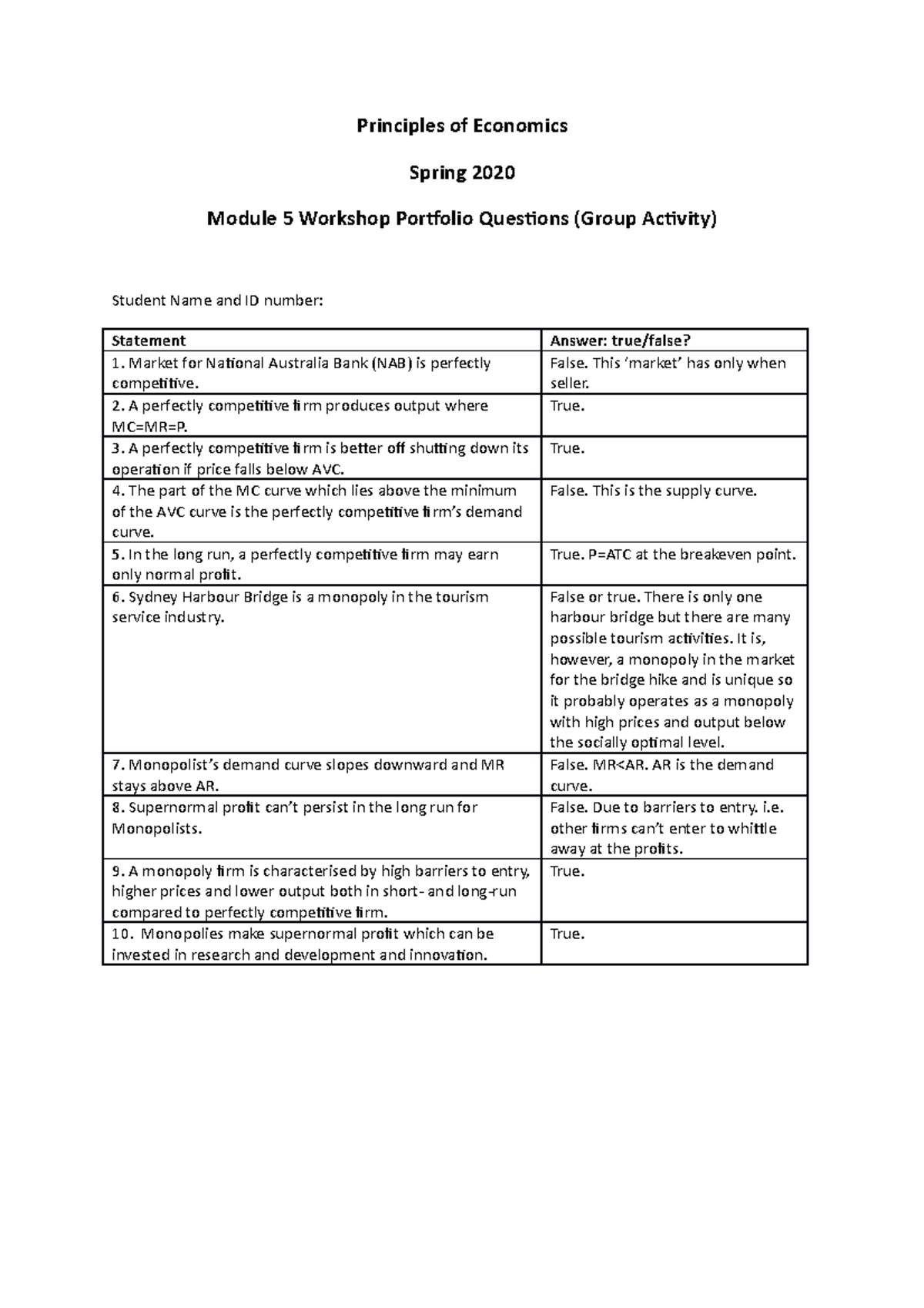 2018 S Week 5 Workshop Portfolio Answers - Principles of Economics ...