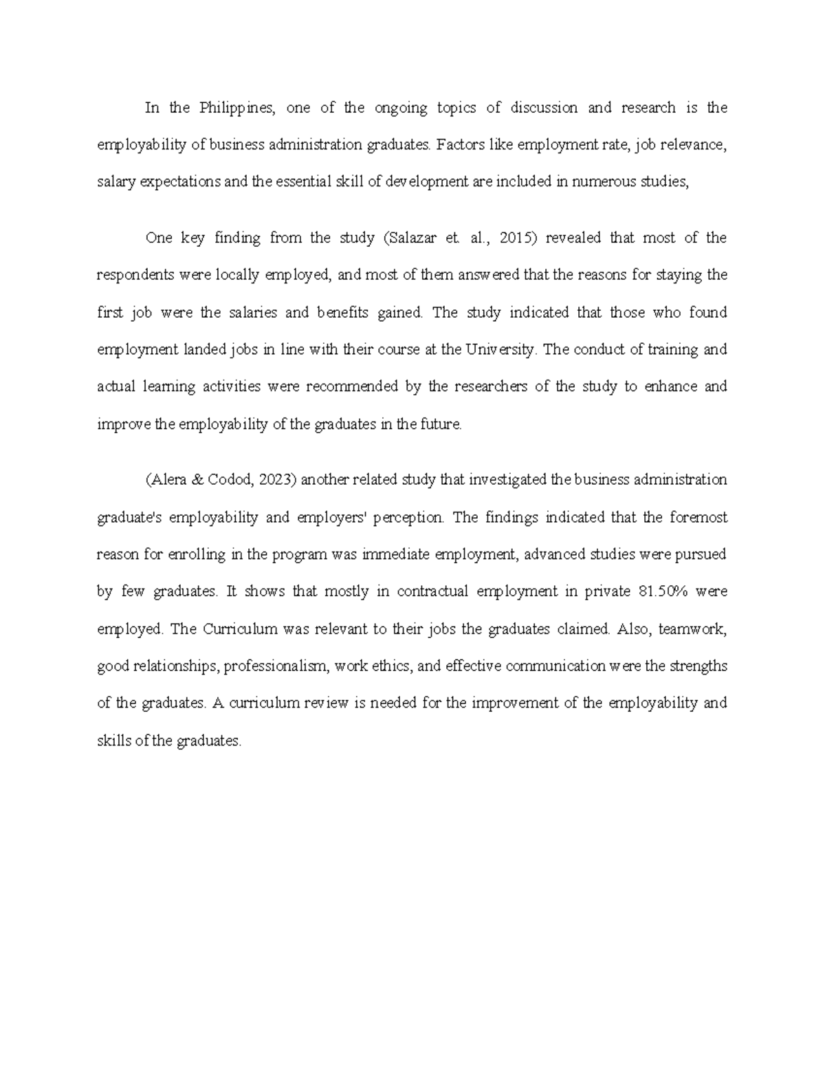 Related Local Studies - none - In the Philippines, one of the ongoing ...