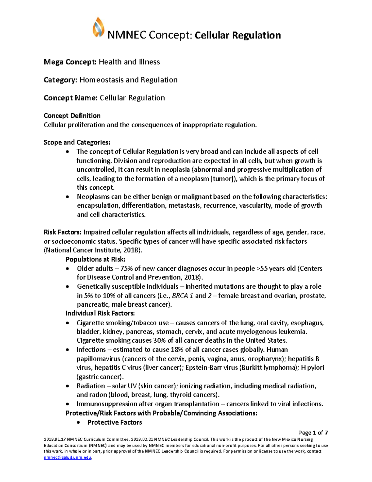 Cellular-Regulation.rev01.17 - Page 1 of 7 2019.01 NMNEC Curriculum ...