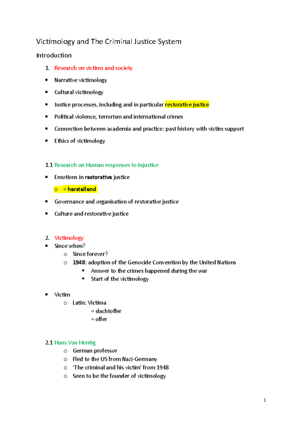 Victimology and The Criminal Justice System Introduction - Victimology ...