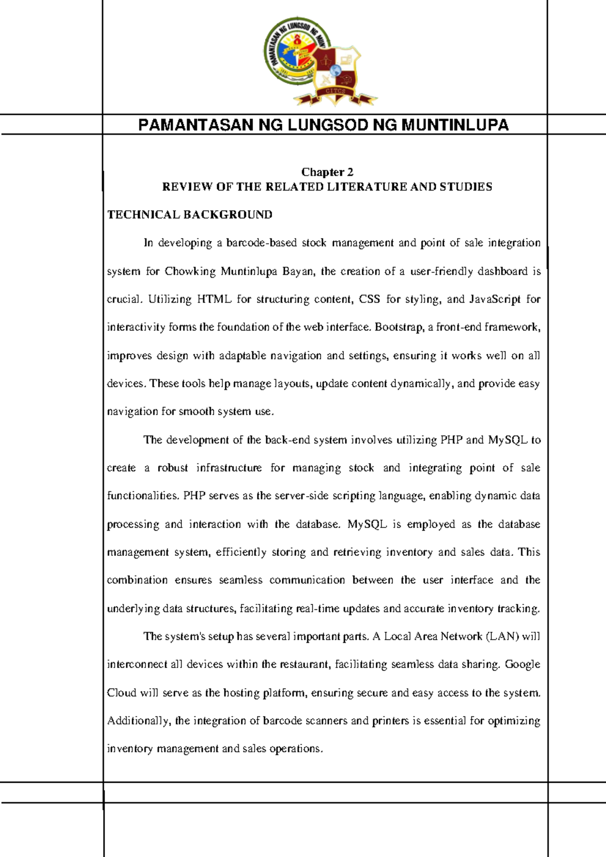 Capstone 2 | Chapter 2 - Chapter 2 REVIEW OF THE RELATED LITERATURE AND ...