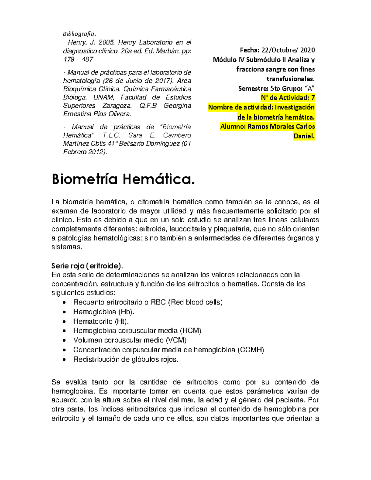 Biometria Hem tica Organized Biometr a Hem tica La Biometr a