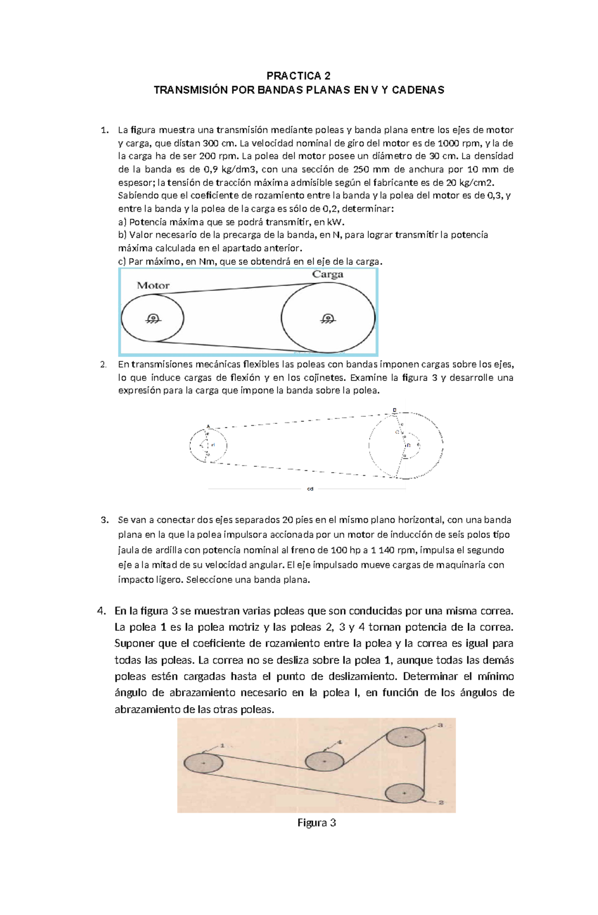Practica 2 Bandas y Rodamientos 2024 - PRACTICA 2 TRANSMISIÓN POR ...