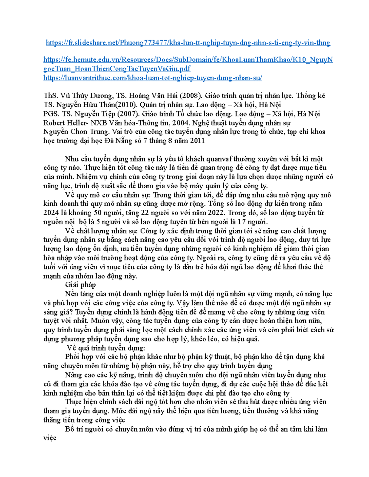 Tltk - khóa luận quy trình tuyển dụng nhân sự - - Studocu