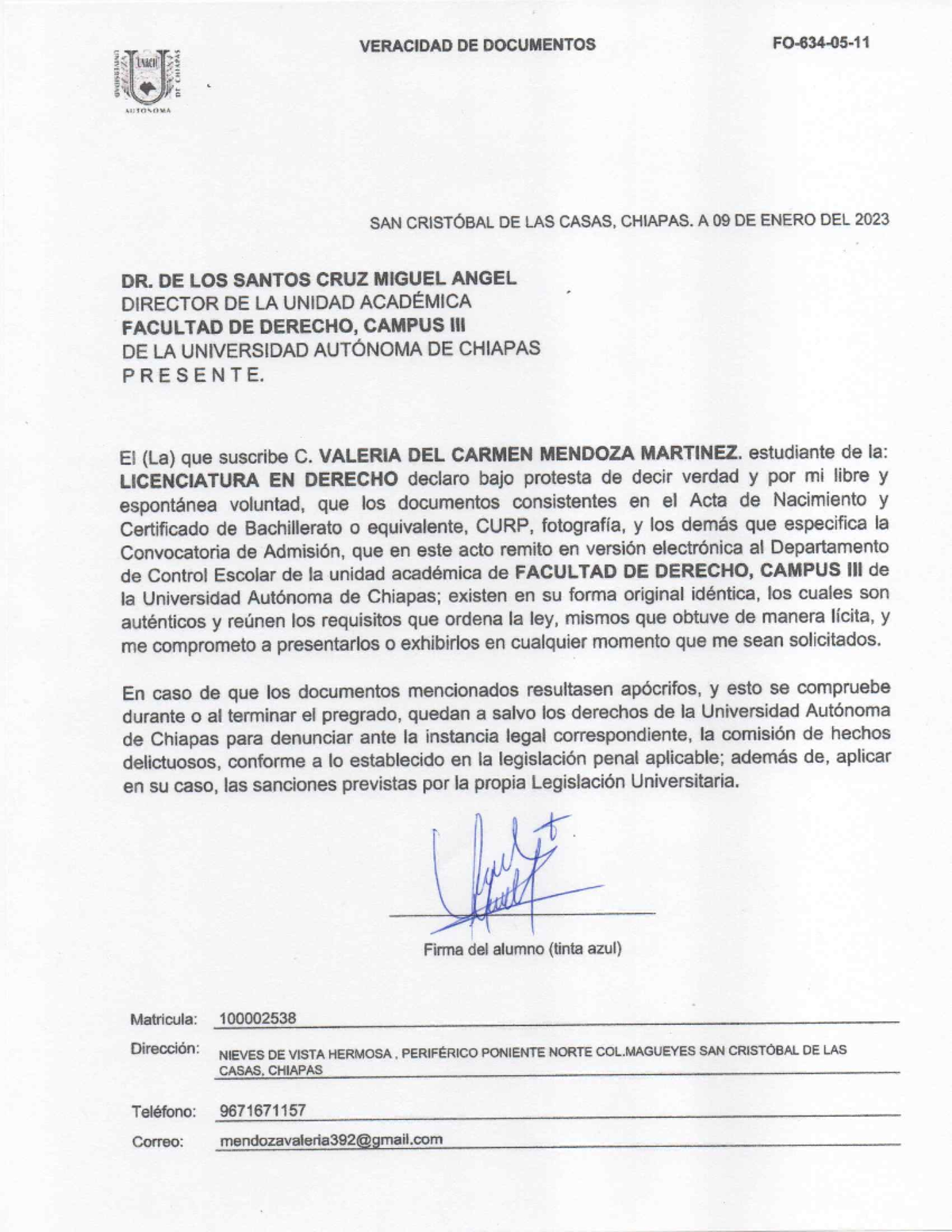 Veracidad de documentos - Derecho - Studocu