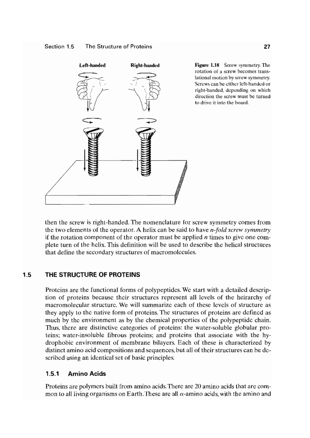 Proteins - The rotation of a screw becomes lational motion screw ...