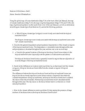 Exercise 24 Part 1 - Lab - Exercise 24 Problems—Part I Name: Brandon WhitakerRoss The following ...