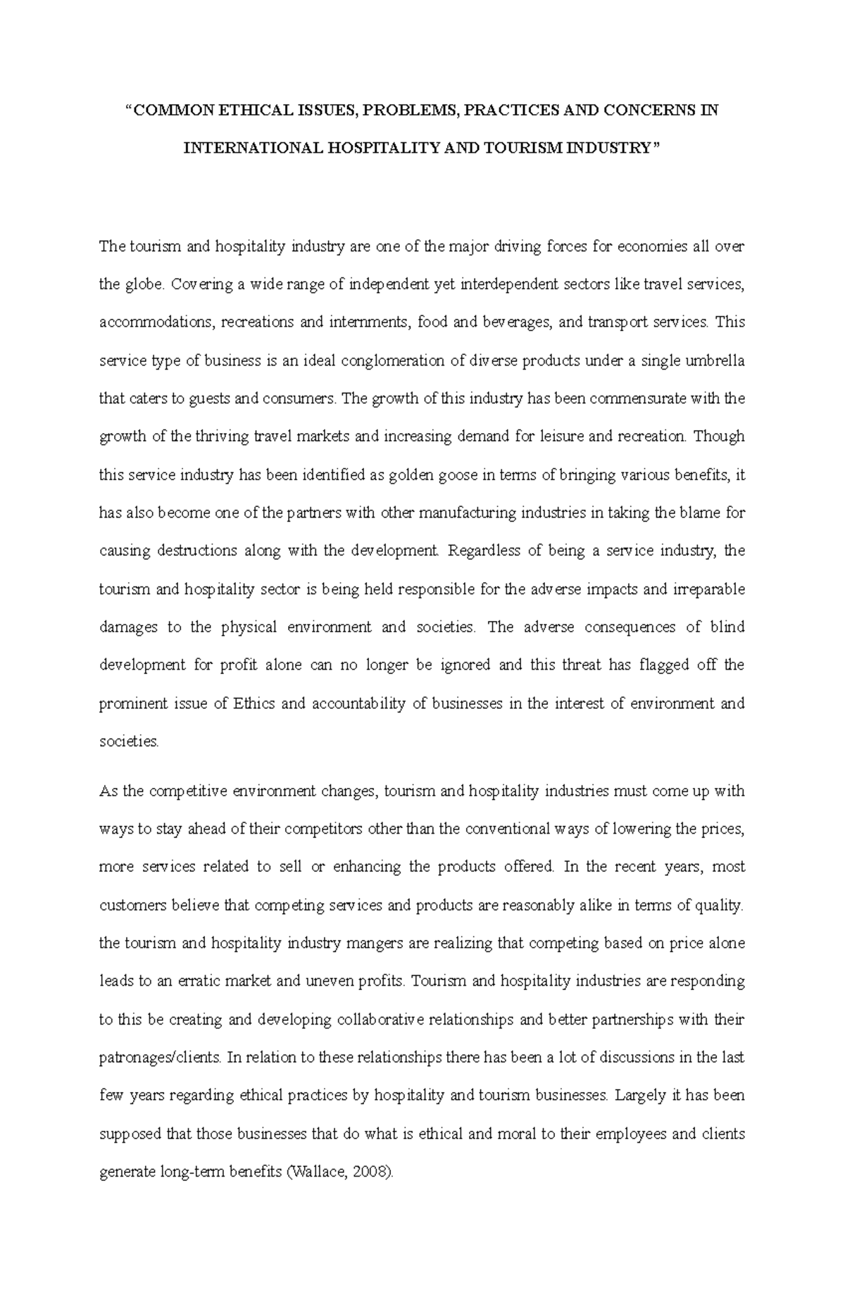 Common Ethical Issues - “COMMON ETHICAL ISSUES, PROBLEMS, PRACTICES AND ...