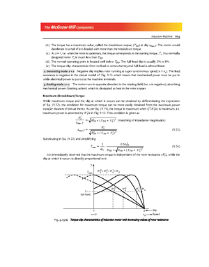 Electric Machines Kothari Nagrath 10 - Induction Machine 685 Xm=34; X2 ...